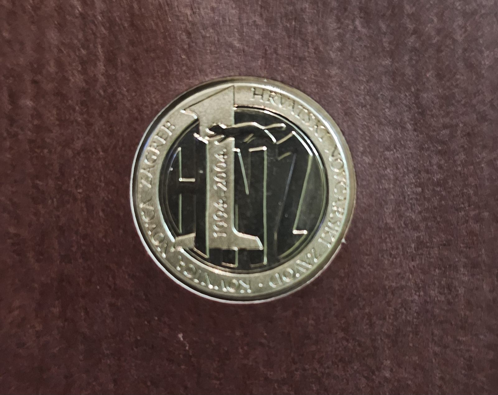 Srebrna medalja povodom 10 godina Hrvatskog novčarskog zavoda Rijetko