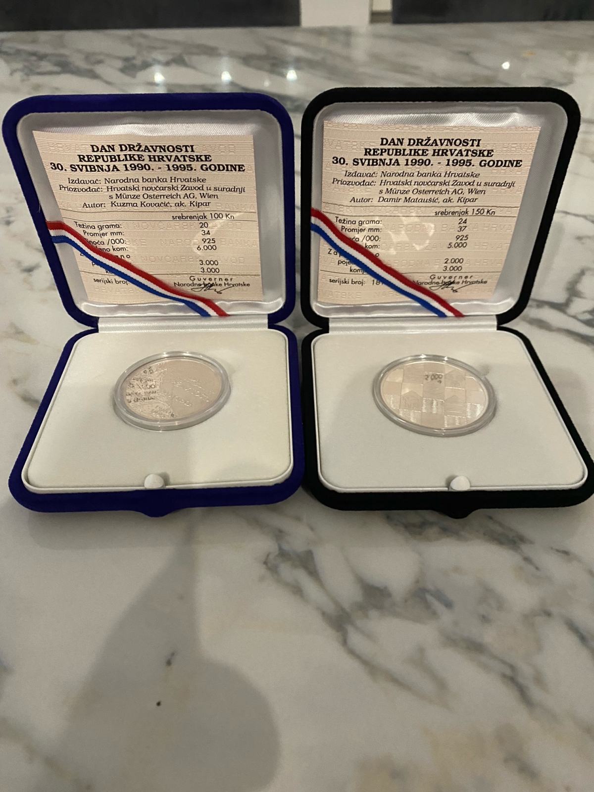 Srebrnjaci Dan državnosti RH apoeni 100 i 150 kuna