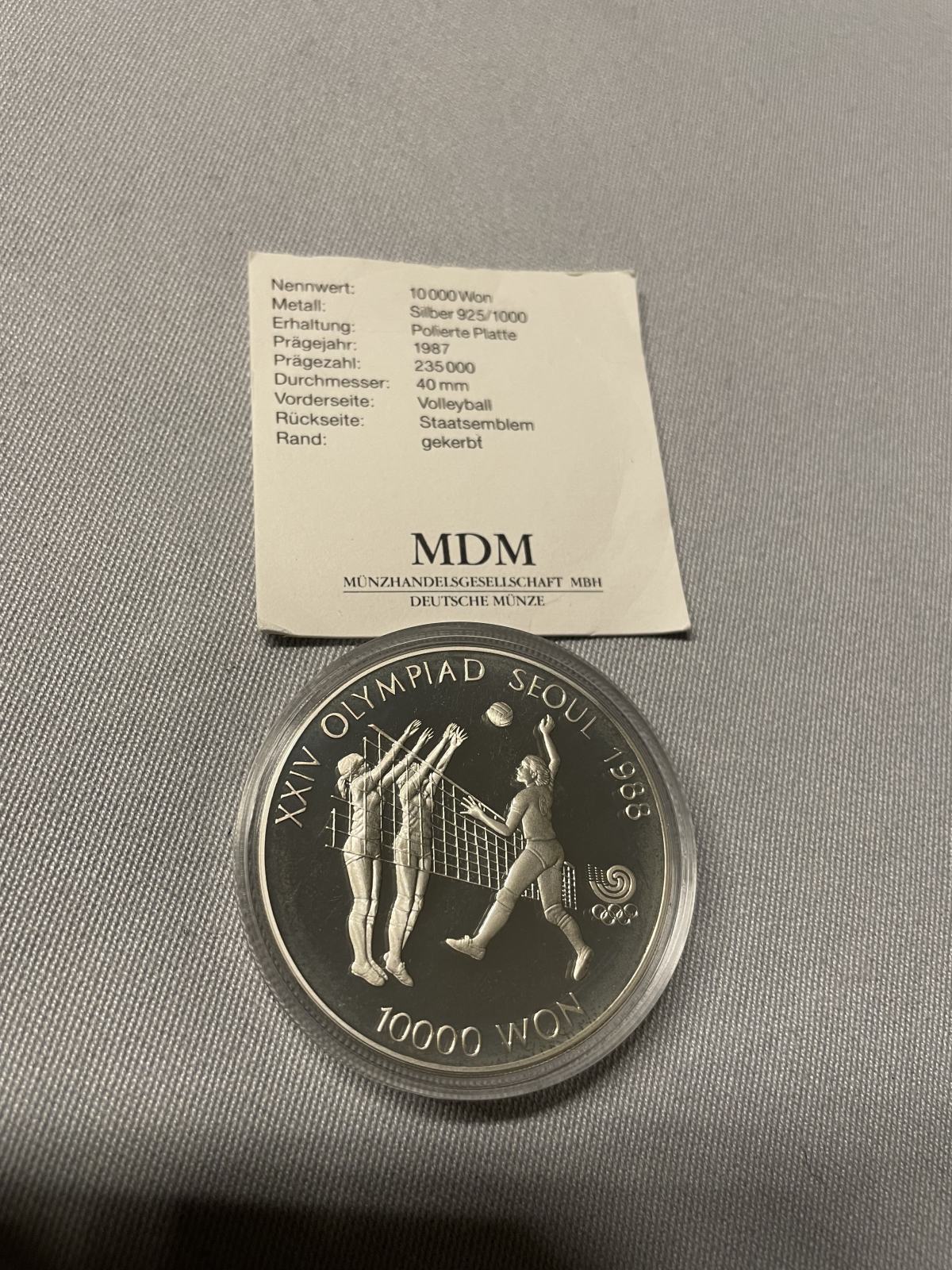 Srebrnjak 10000 Won 1987 OG 1988