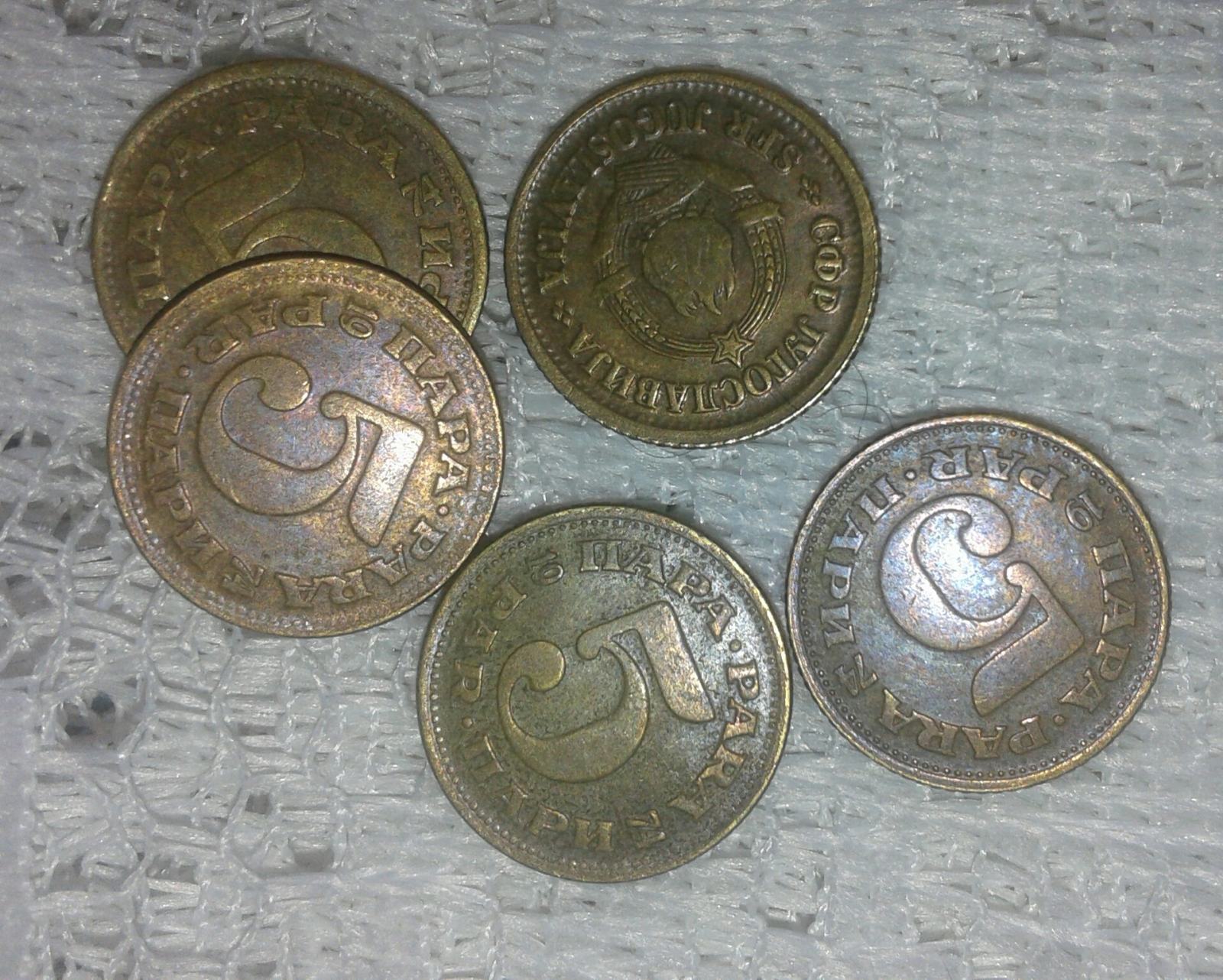 Stare kovanice 5 para SFRJ (1965.-1980.god)