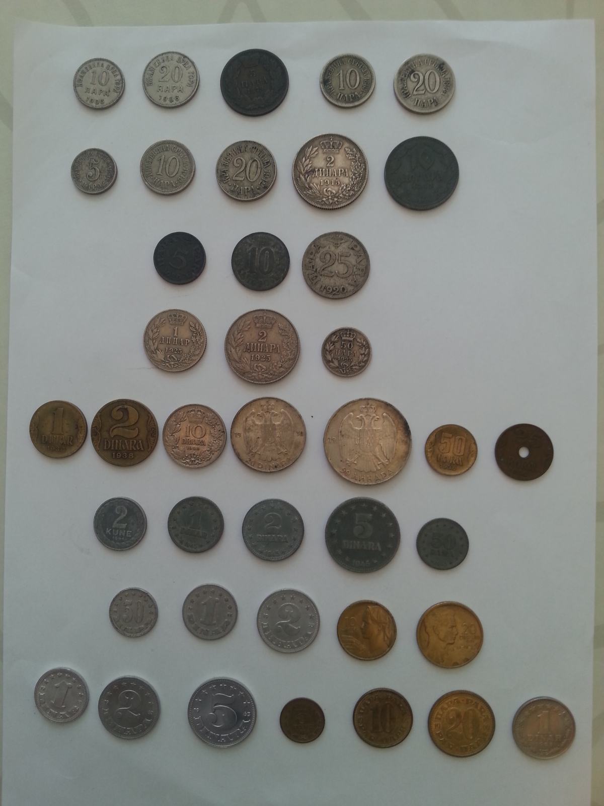 LOT starih kovanica iz SHS, NDH i Jugoslavije (od 1879.do 1965.)