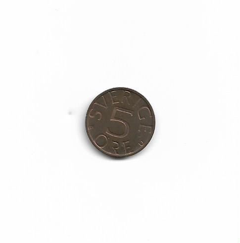 Sweden, Carl Gustaf, 5 Öre, 1977