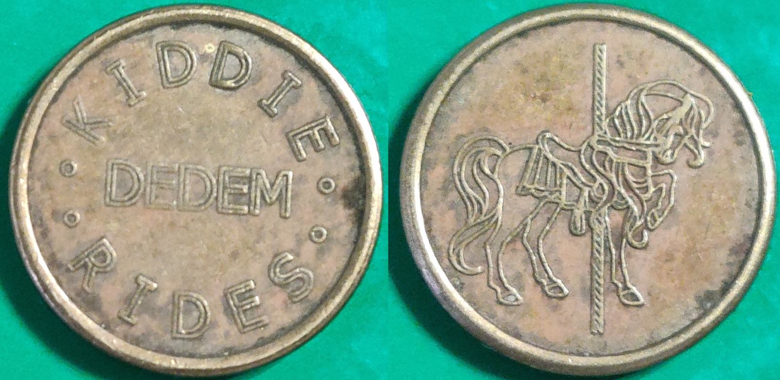 Token - Dedem - Kiddie Rides Numista Rarity index: 94