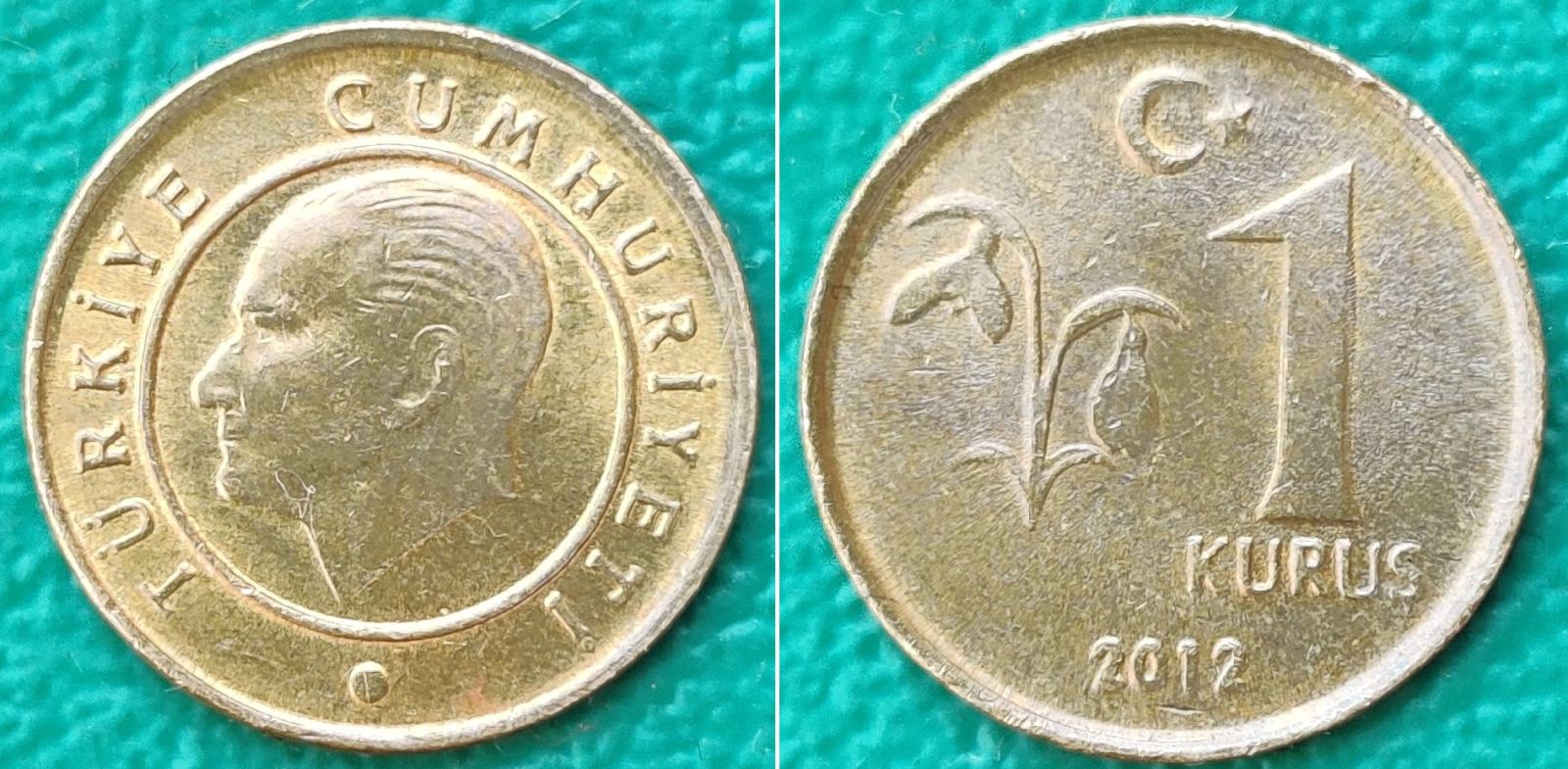 Turkey 1 kurus, 2012