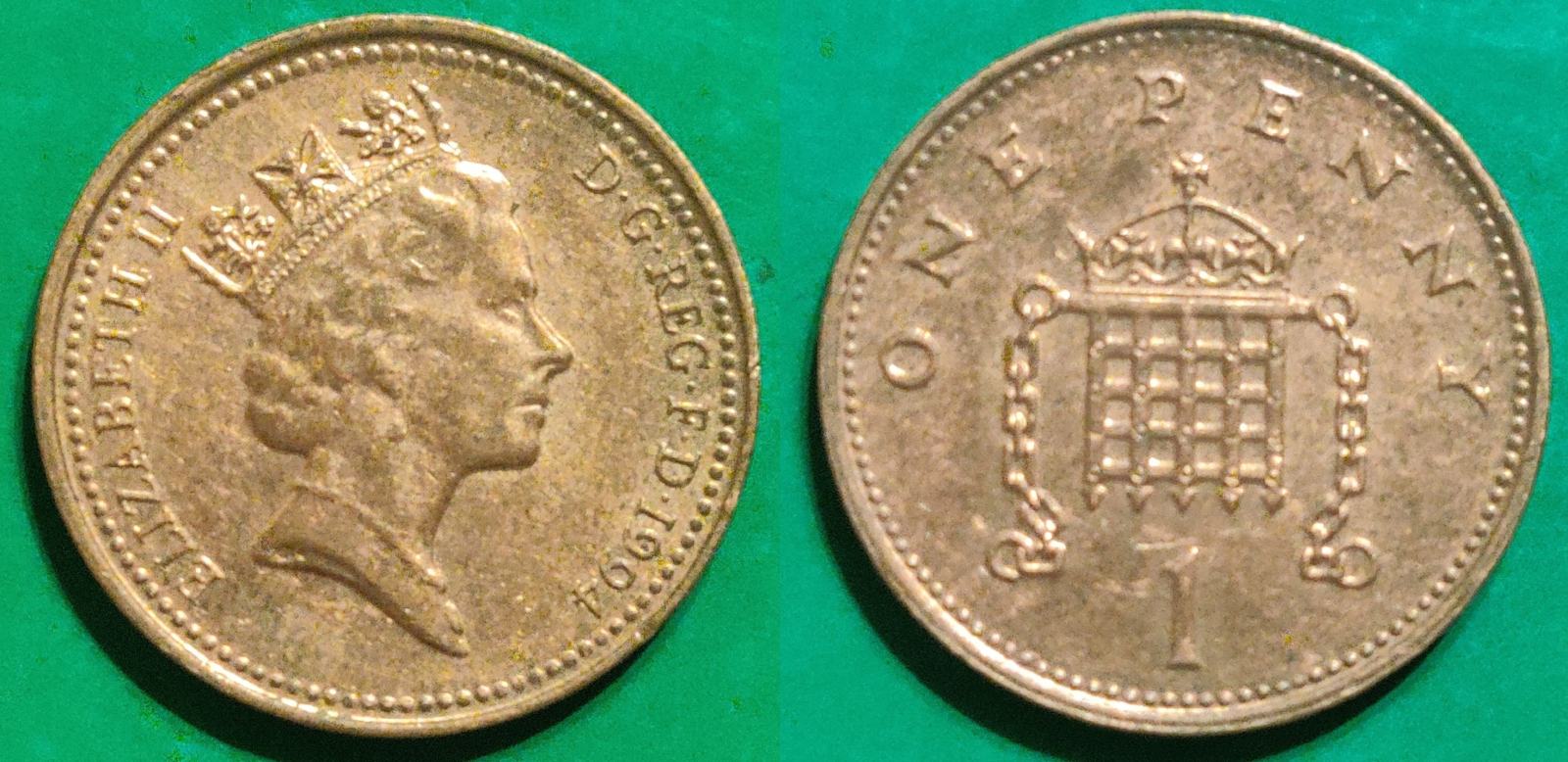 United Kingdom 1 penny, 1994 ***/ 0,50 EURO