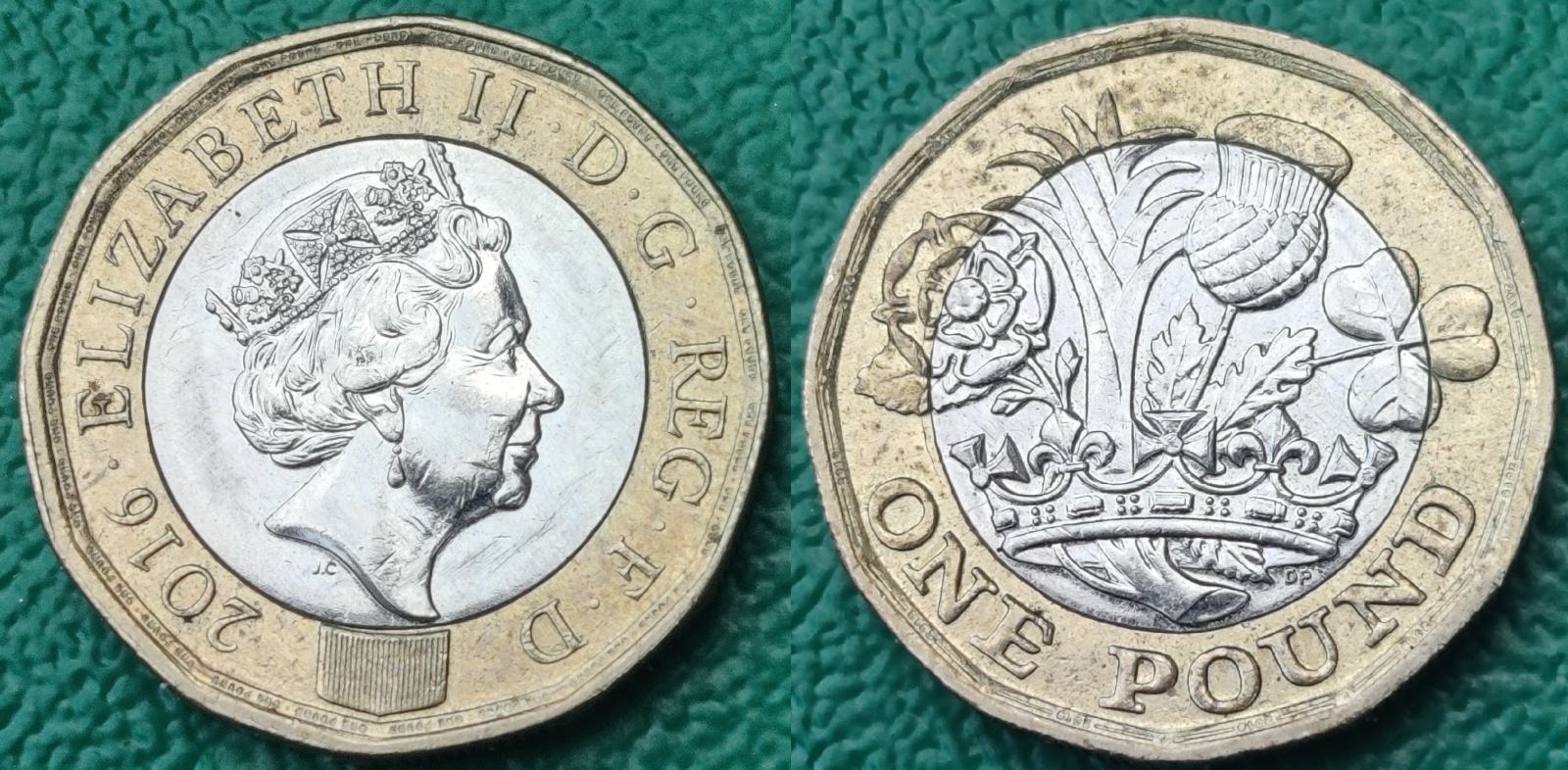 United Kingdom 1 pound, 2016 12-sides