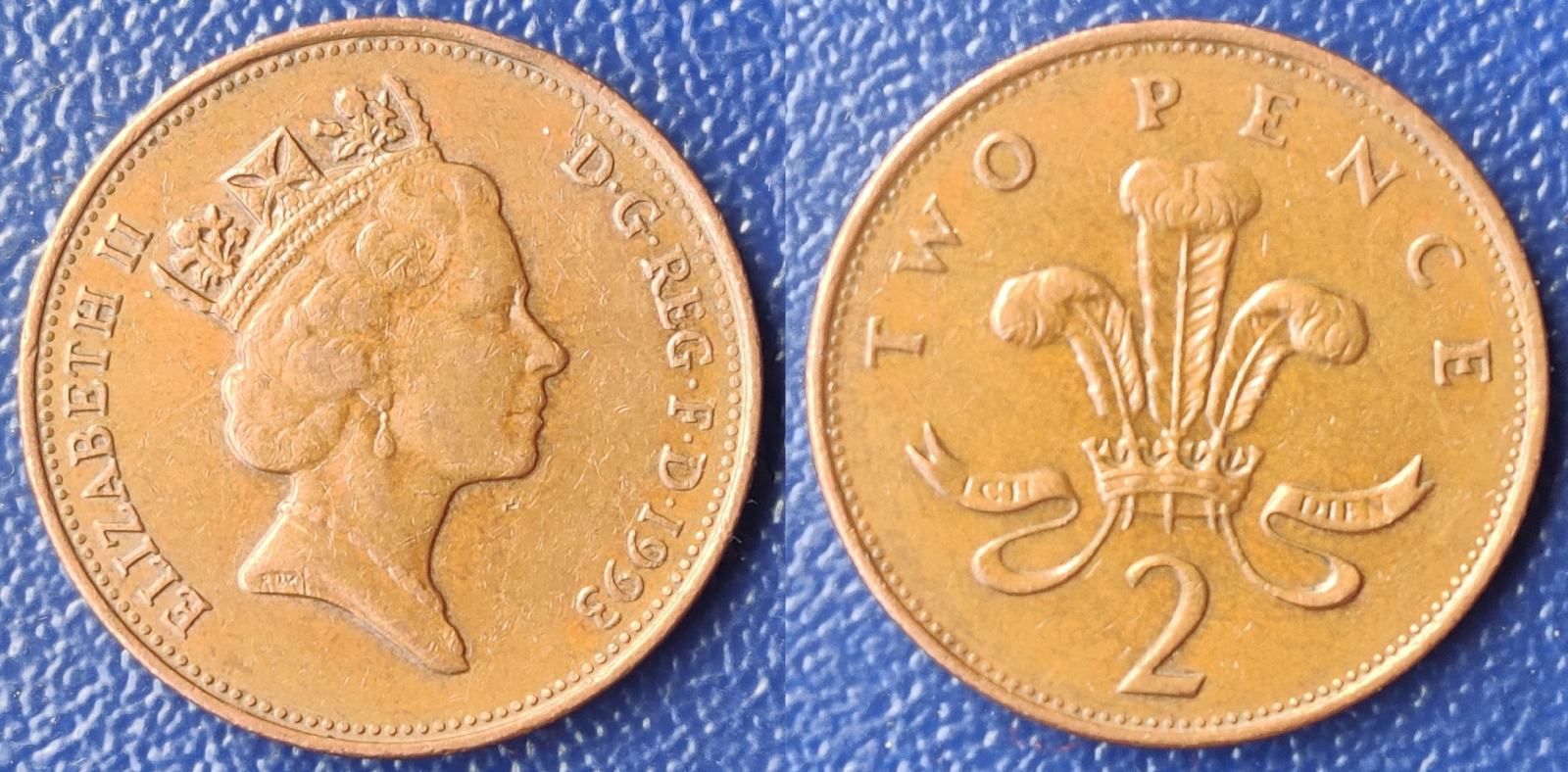 United Kingdom 2 pence, 1993