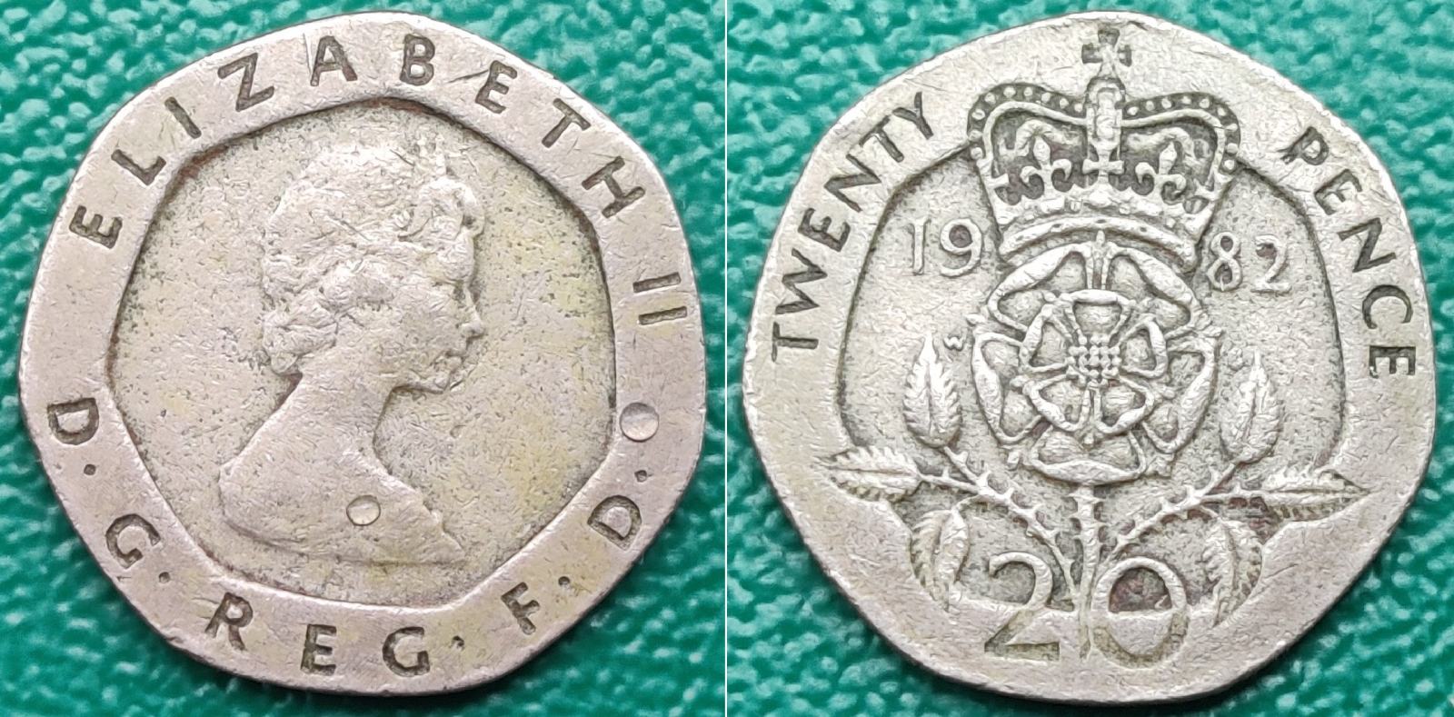 United Kingdom 20 pence, 1982