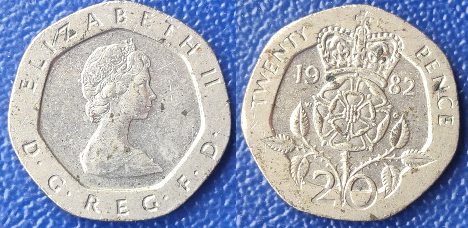 United Kingdom 20 pence, 1982