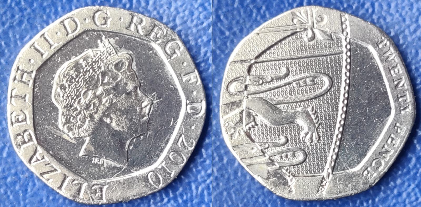 United Kingdom 20 pence, 2010 / 1,40 EURO