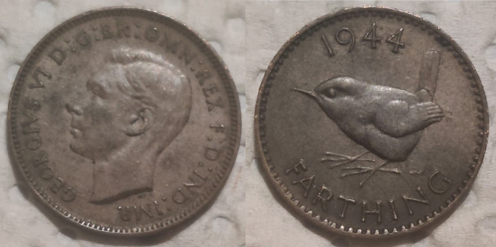 United Kingdom 1 farthing, 1944