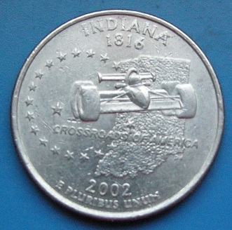 UNITED STATES 50 State Quarters Indiana 2002 P