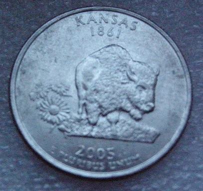 UNITED STATES 50 State Quarters Kansas 2005 D