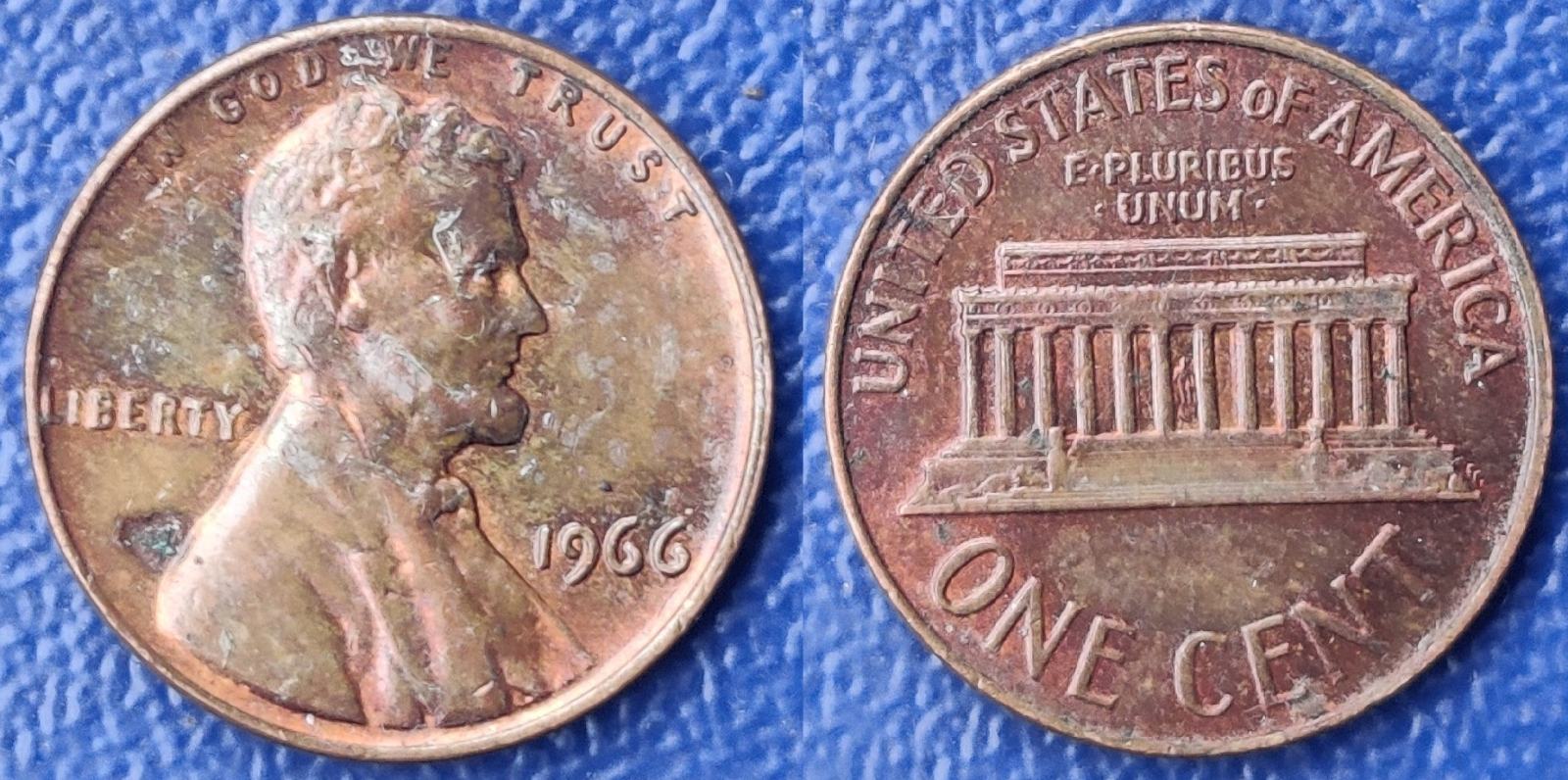 USA 1 cent, 1966 Lincoln Cent