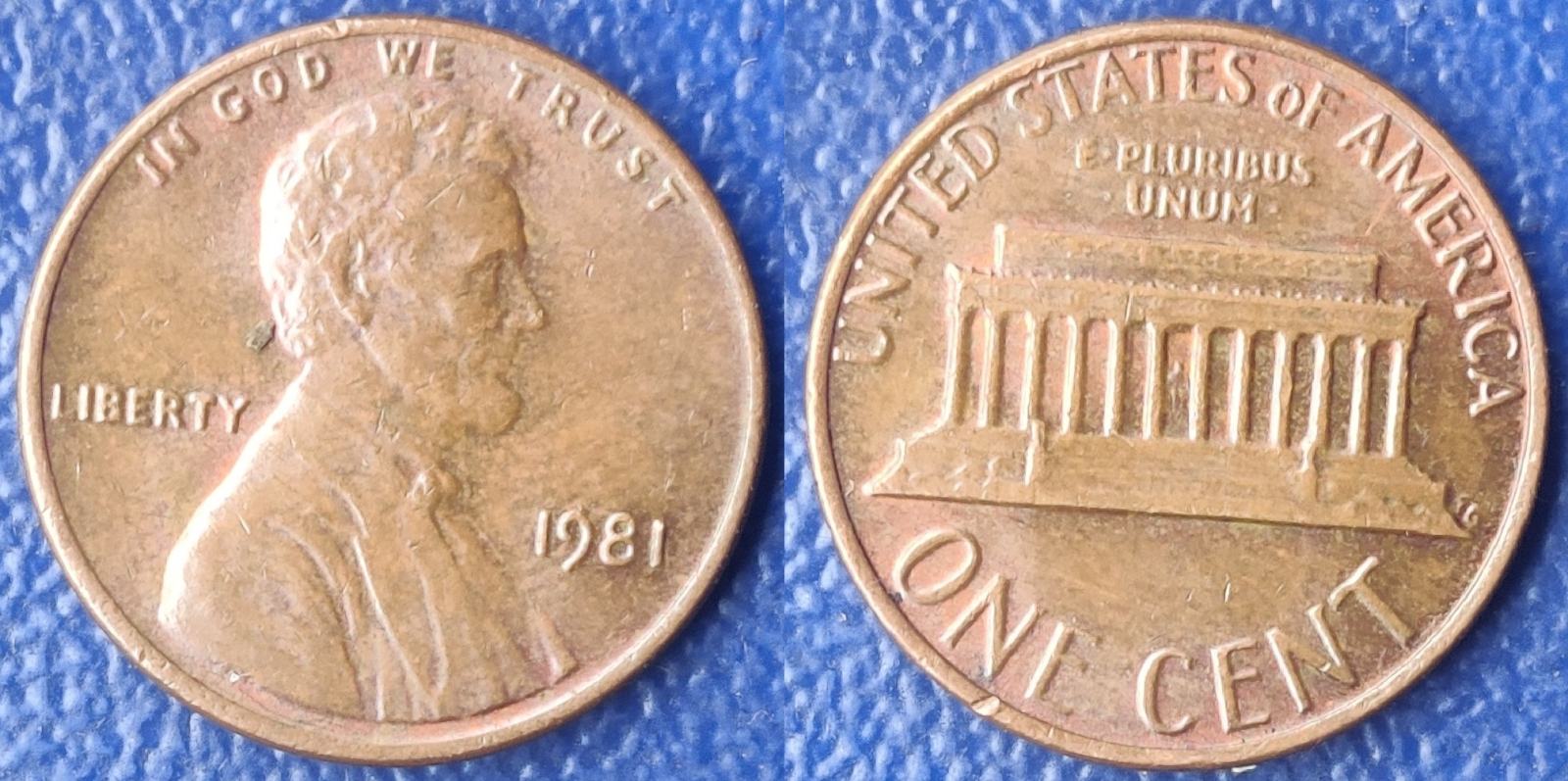 USA 1 cent, 1981 Lincoln Cent