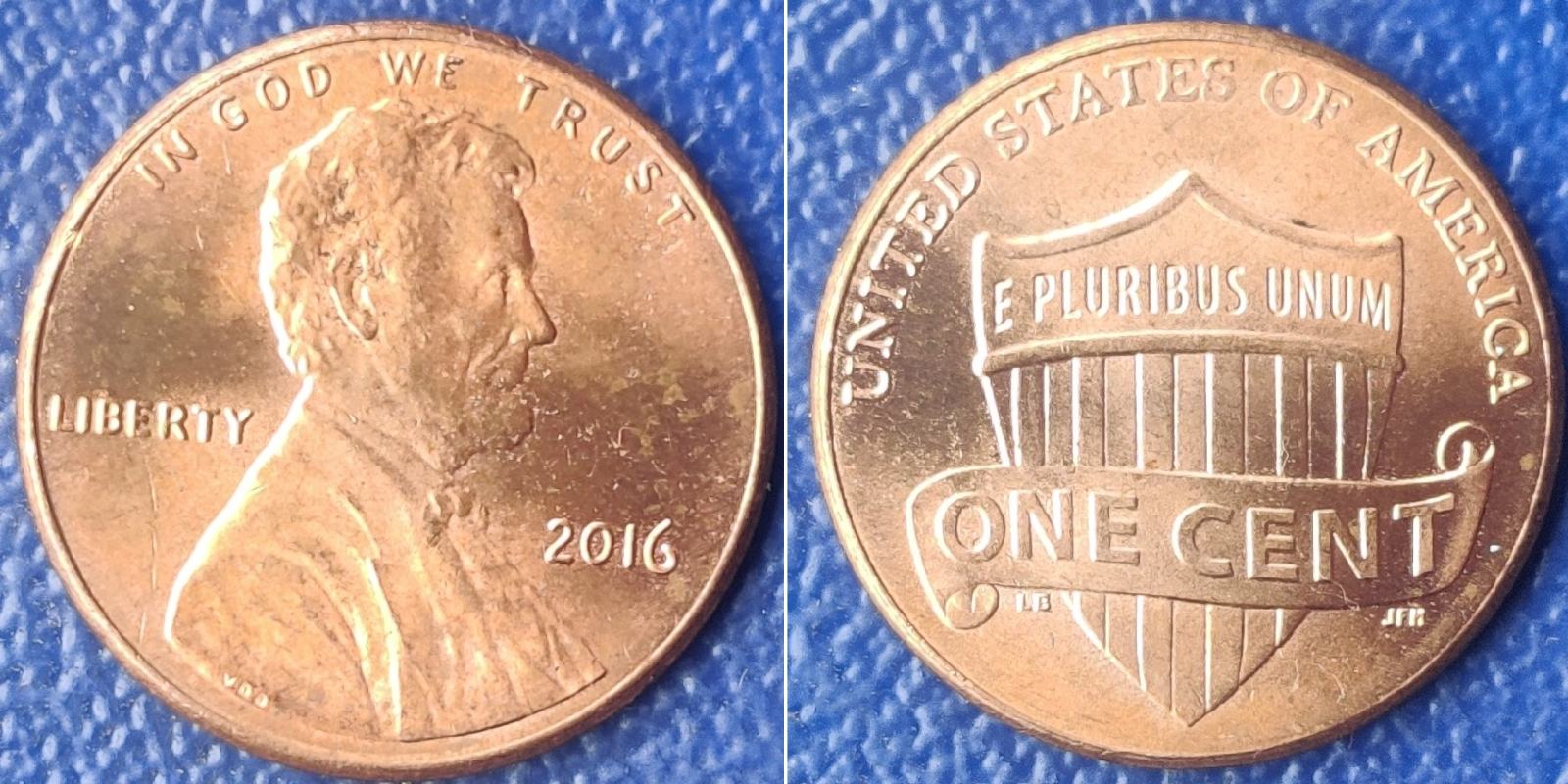 USA 1 cent, 2016 Lincoln Cent