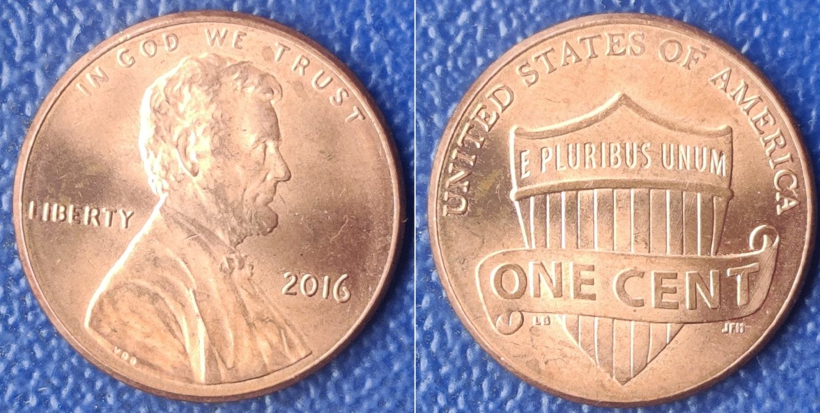 USA 1 cent, 2016 Lincoln Cent