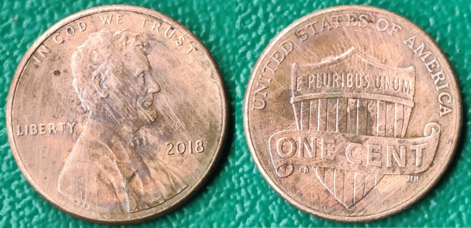 USA 1 cent, 2018 Lincoln Cent