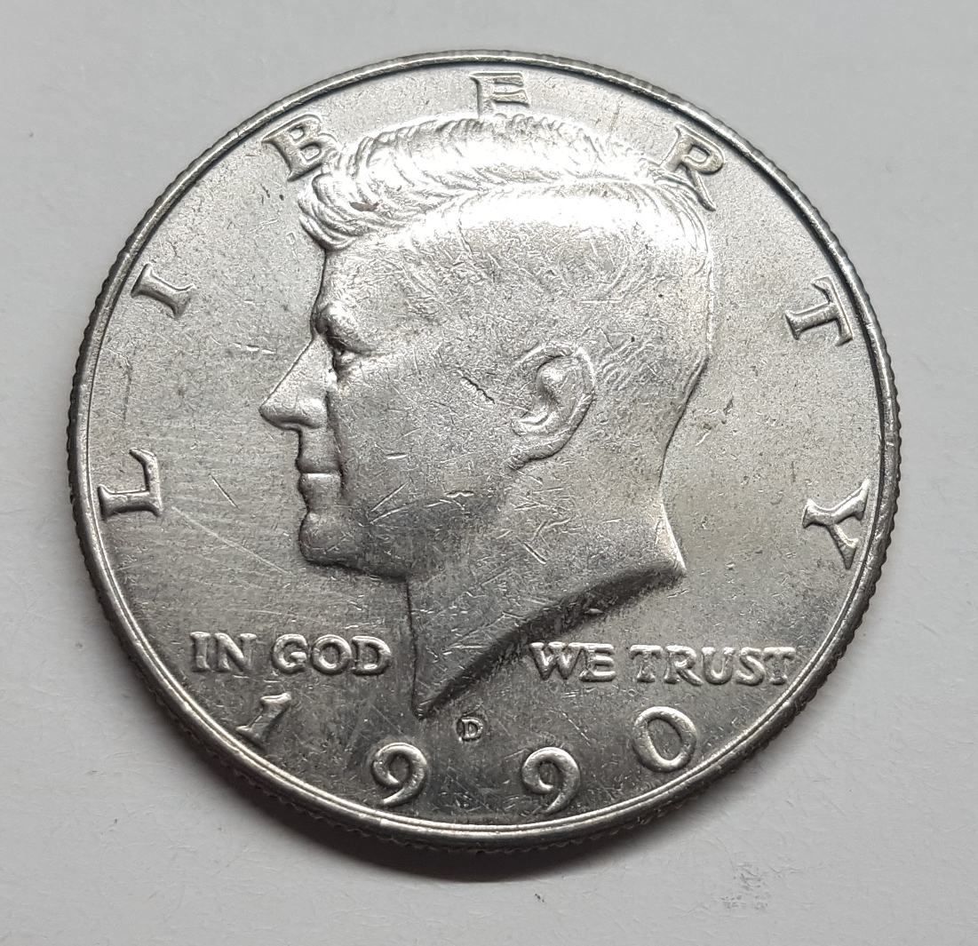 USA AMERIKA, HALF DOLLAR, D, 1990.