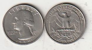 USA QUARTER DOLLAR 1990 D