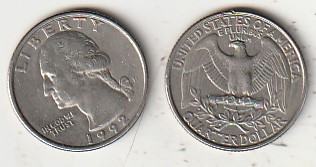 USA QUARTER DOLLAR 1992 D