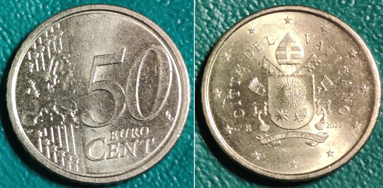 Vatican City 50 euro cent, 2022