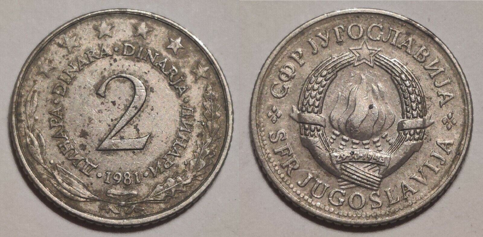 Yugoslavia 2 dinara, 1981