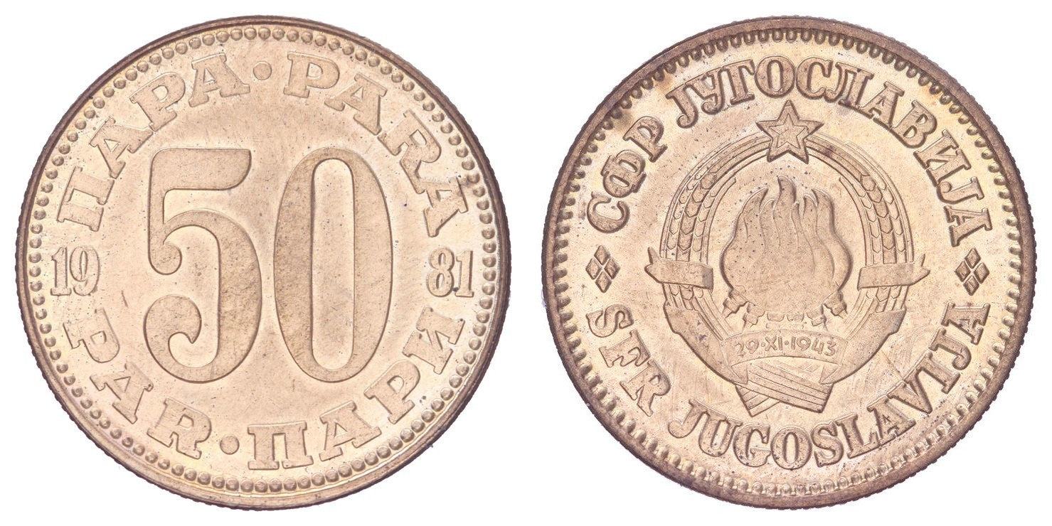 YUGOSLAVIA 50 para 1981 UNC (Ref.br. K-002.031)