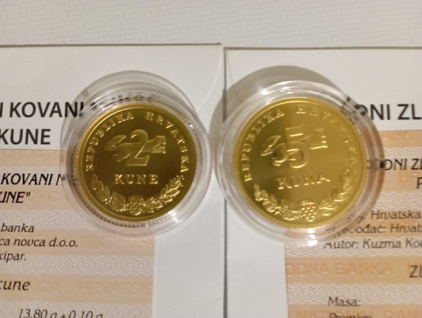Zlatne kune, 2 i 5 kuna