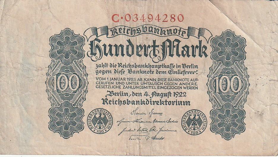 100 MARK BERLIN 1922