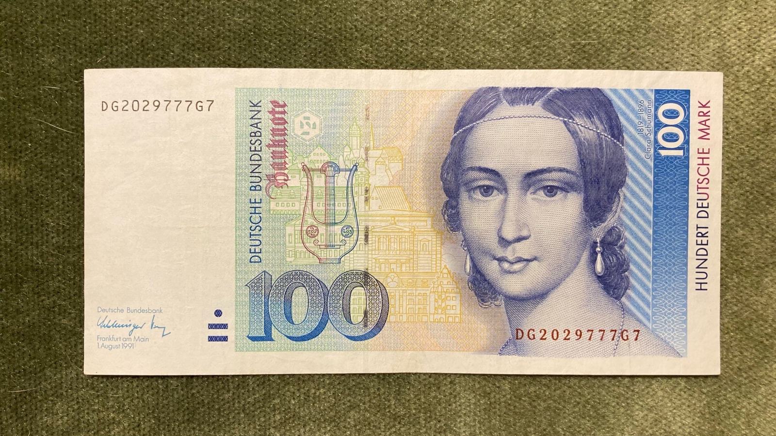 100 NJEMAČKIH MARAKA, 1.August 1991, HUNDERT DEUTSCHE MARK