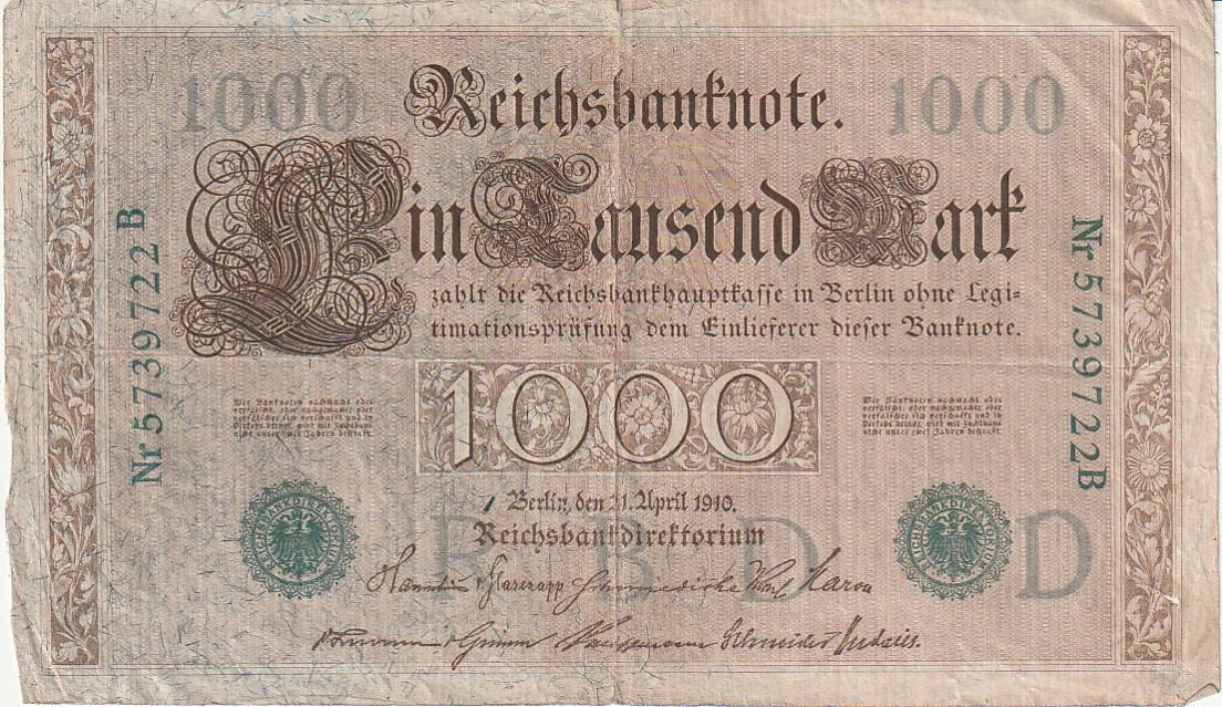 1000 MARK BERLIN 1910 A 1