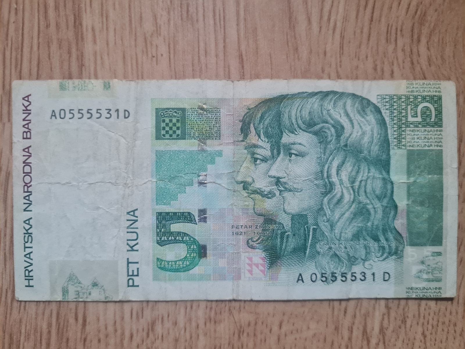 5 Kuna 2001 Hrvatska