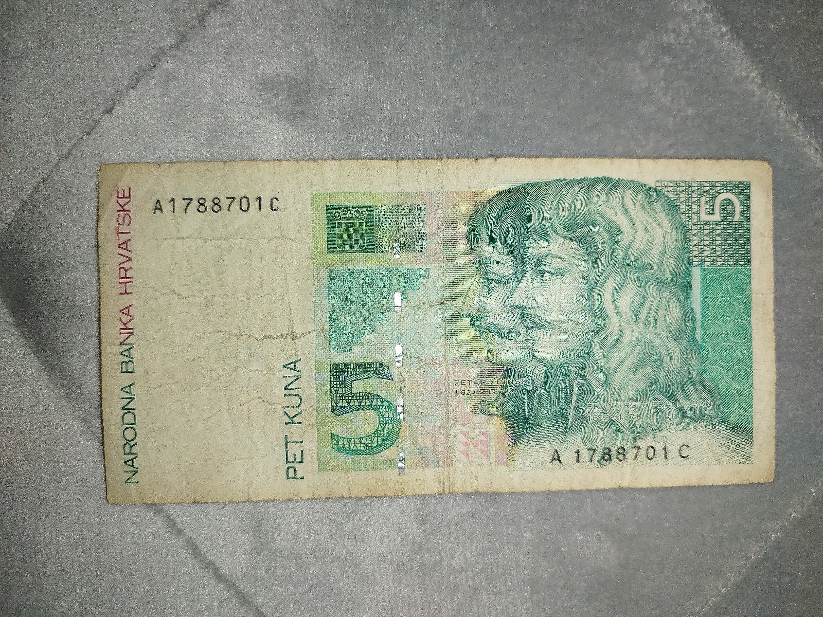 5 kuna novčanica 1993g.