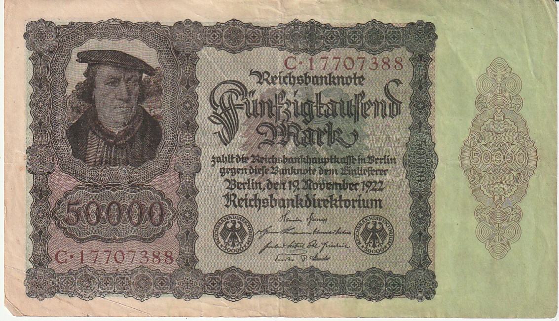 50 000 MARK BERLIN 1922