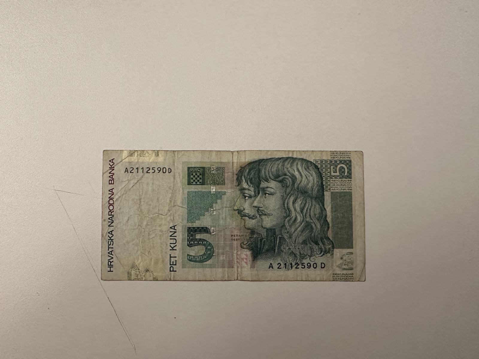 5kn, 5 kuna novcanica