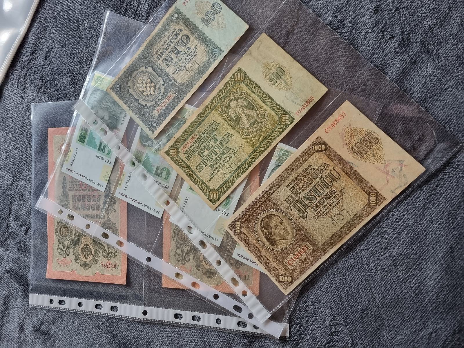 Album za novčanice pregrade