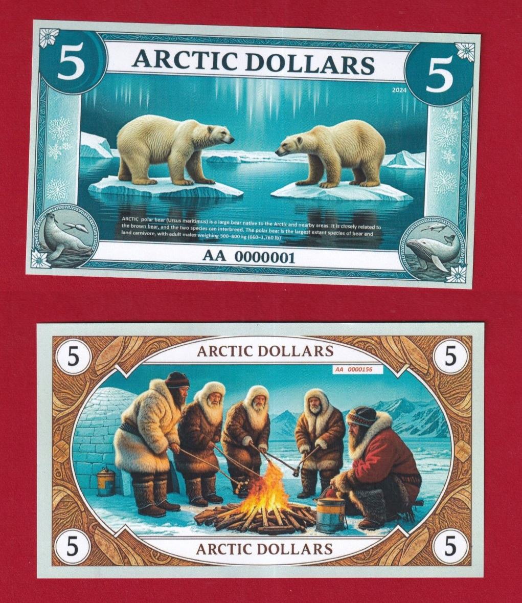 ARCTIC 5 ARCTIC ARTIK DOLLARS 2024 UNC