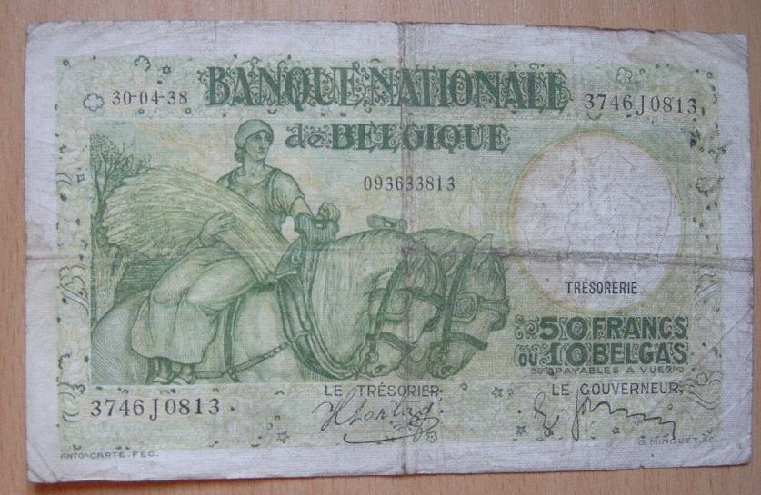 Belgija 50 Francs 1938