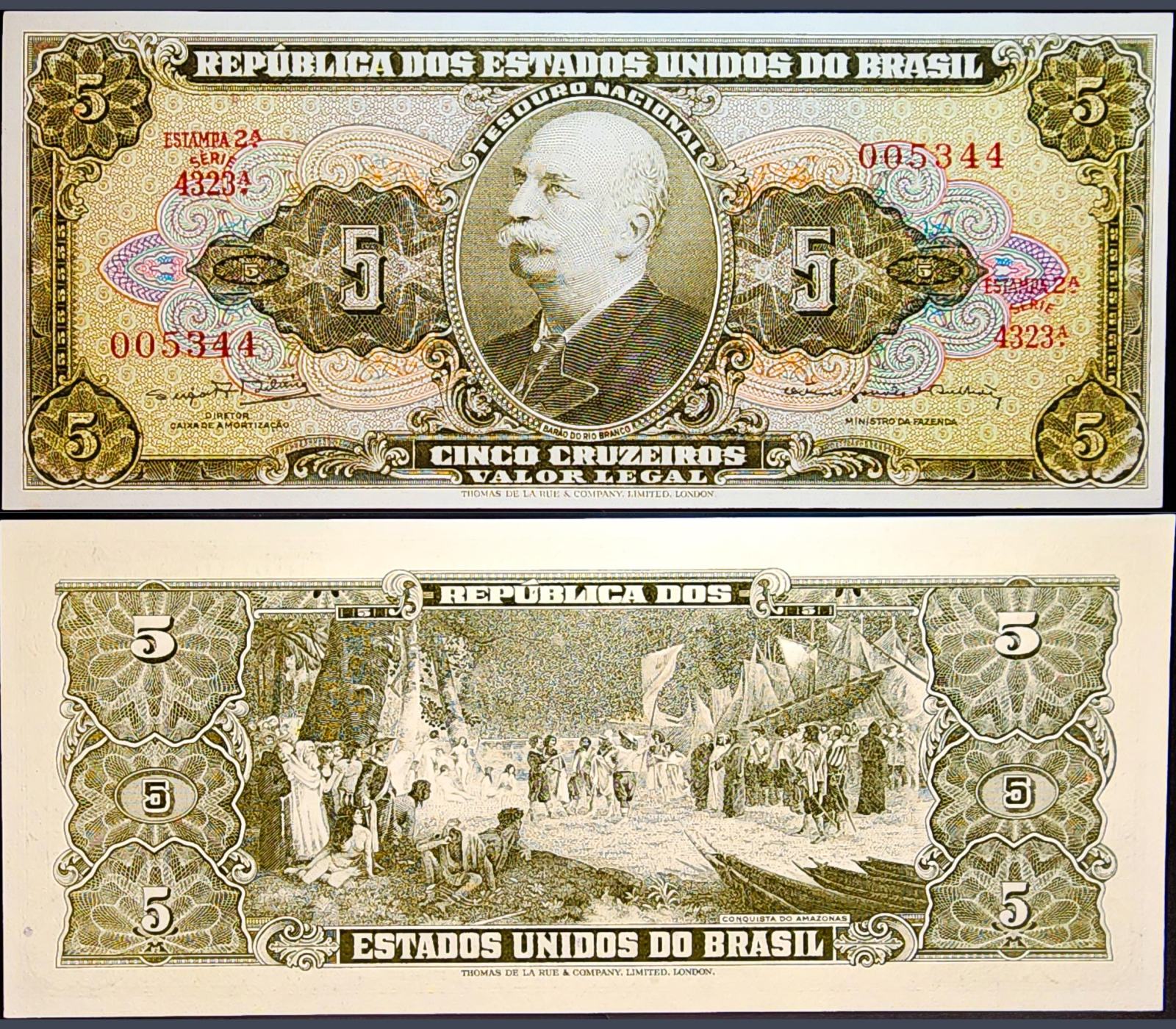 BRAZIL (1964) 5 Cruzeiros UNC