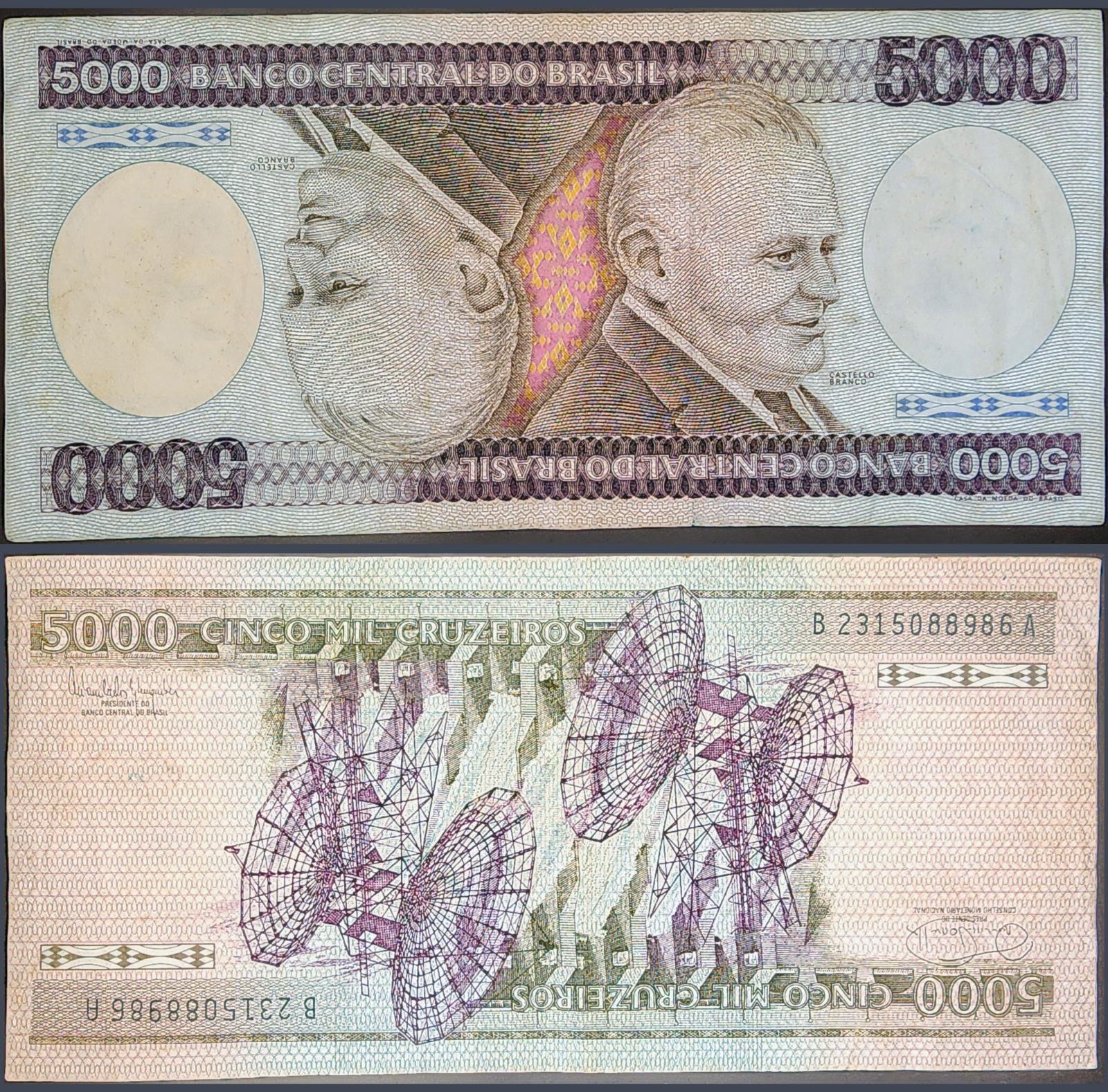 BRAZIL (1985) 5000 Cruzeiros