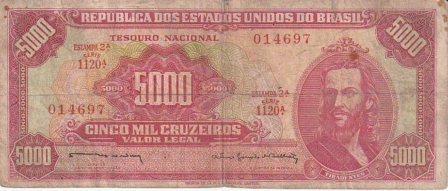 BRAZIL 5000 CRUZEIROS