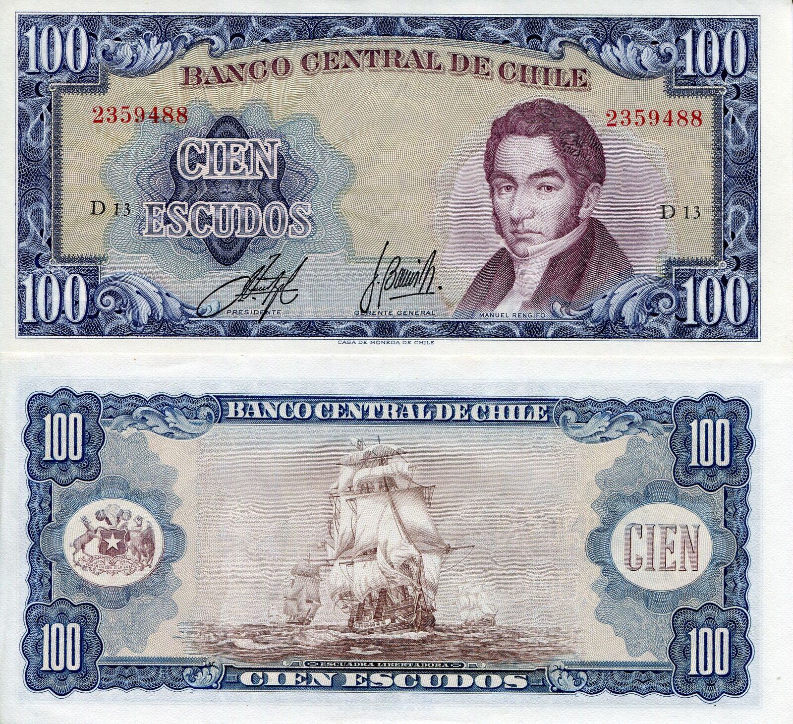 ČILE,CHILE,100,ESCUDOS,1970, UNC,KUPI ODMAH!!!