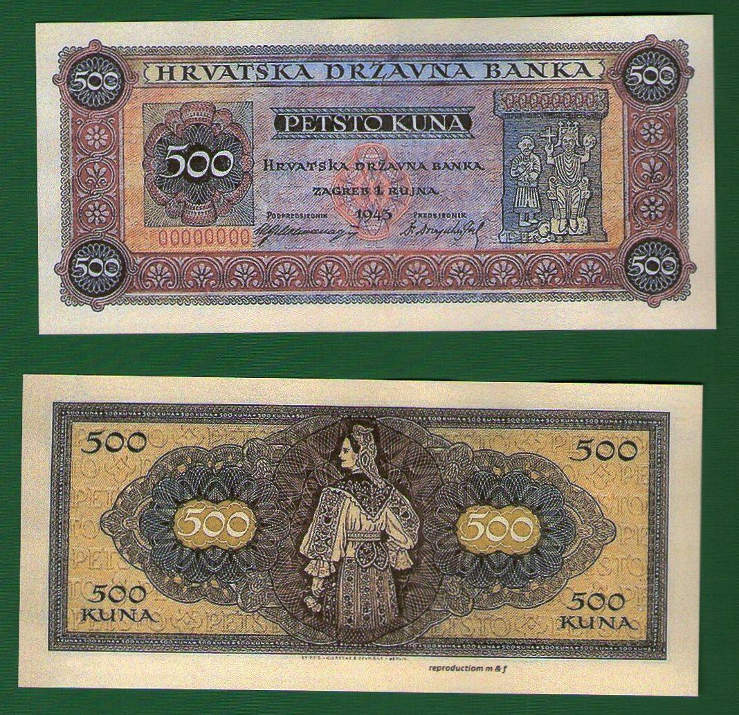 CROATIA NDH 500 KUNA 1943
