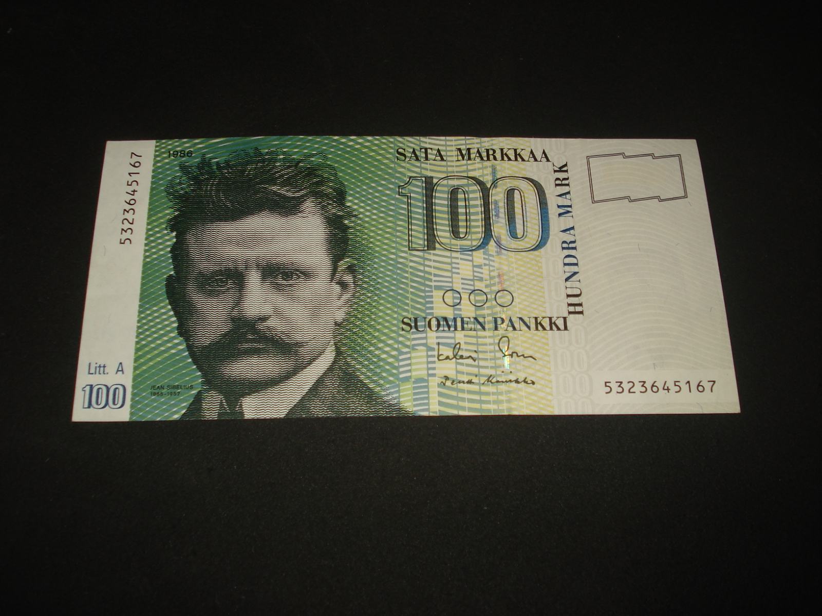 Finska / Finland 100 markkaa 1986.XF