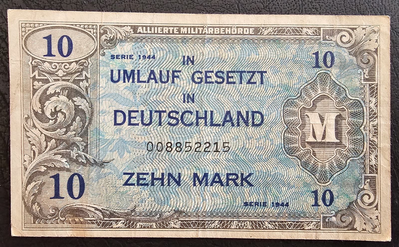 GERMANY- 10 MARK SERIE 1944., ALLIED OCCUPATION (1945- 1949)