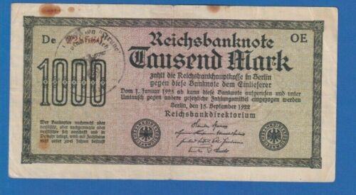 GERMANY 1000 MARK 1922 + ( No 132 ) GERMANY REICH SEAL