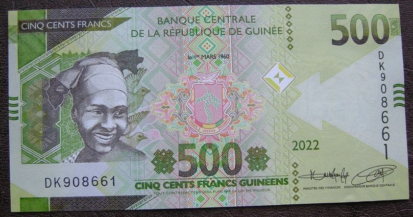 Gvineja 500 Francs 2022