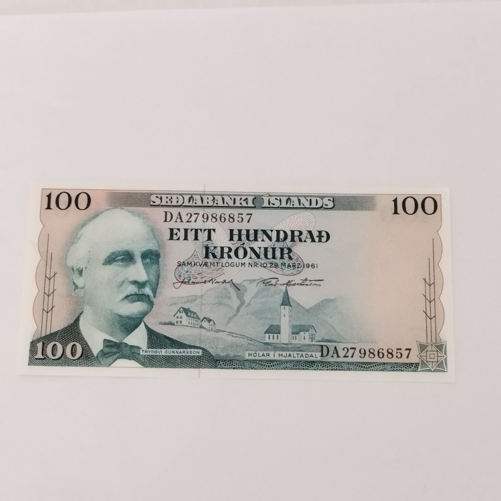 ISLAND 100 KRUNA 1961 GODINA UNC