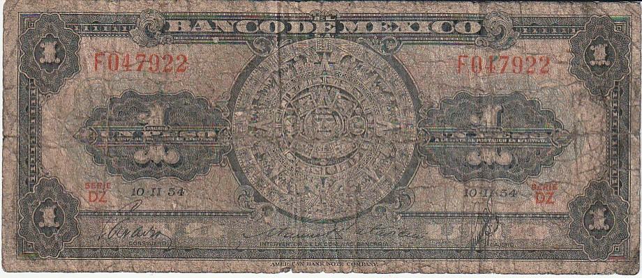 MEXICO 1 PESOS 1954